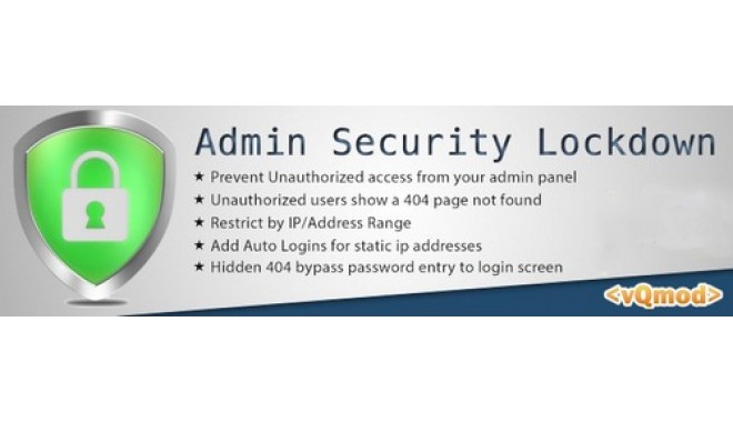 Admin Login Security Lockdown Suite OpenCart extension